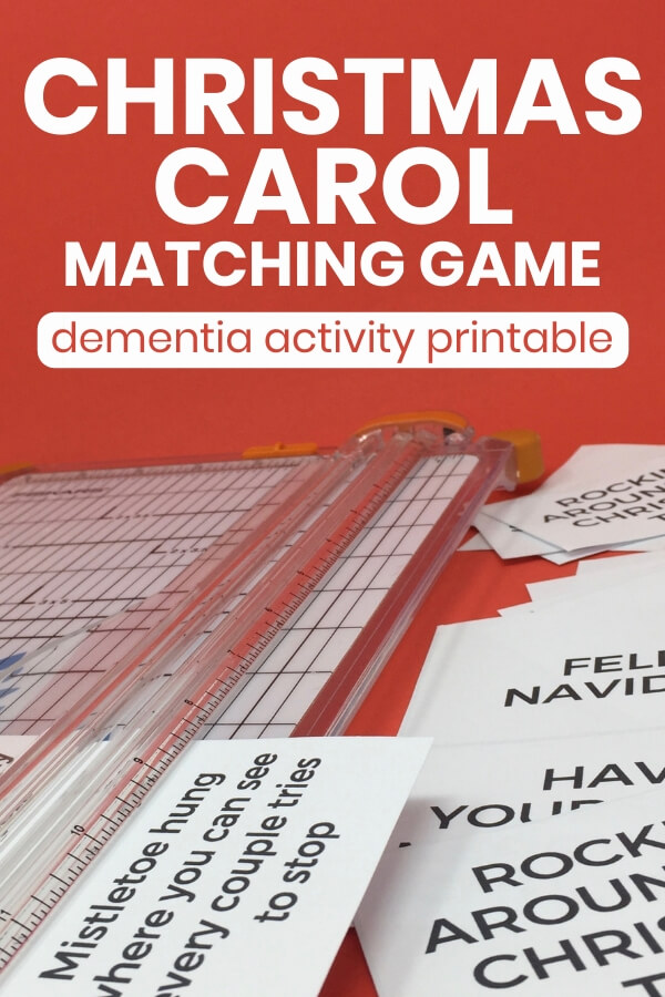 Christmas Carol Matching Game Printable for Seniors - Adventures of a ...