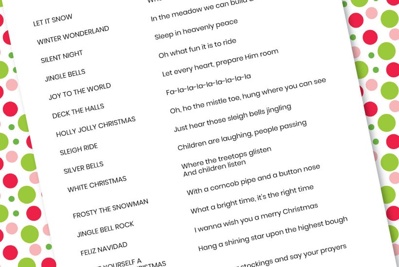 Christmas Carol Matching Game Printable for Seniors - Adventures of a ...